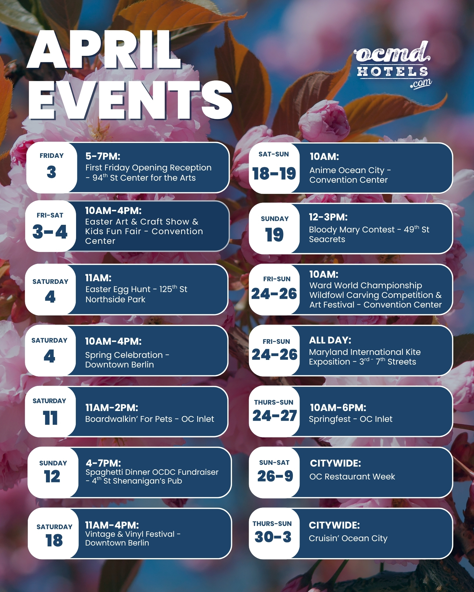 Ocean City MD April Events | Festivals, Activities & Things to Do